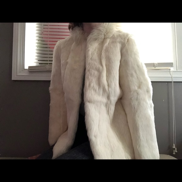 Elan | Jackets & Coats | Authentic White Rabbit Fur Coat | Poshmark